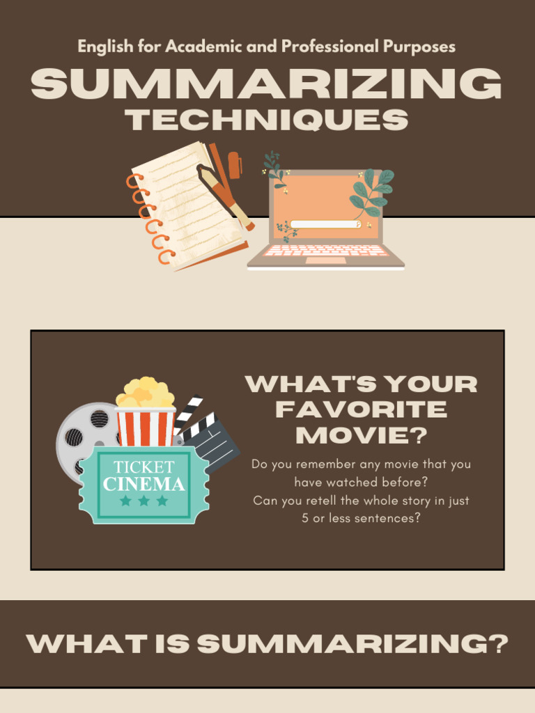 Summarizing Part 1 | PDF