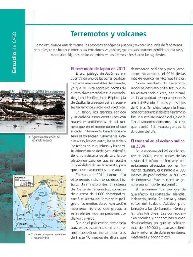 Terremotos y Volcanes (Pag 52 y 53) | PDF