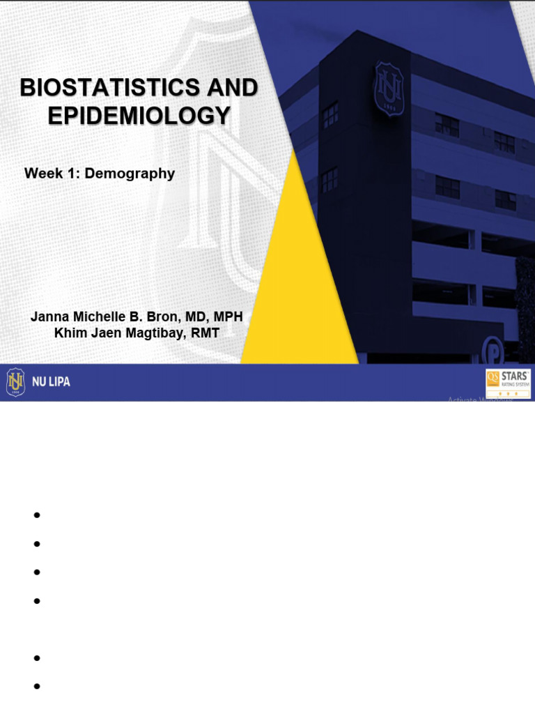Week 1 Demography With Activities | PDF