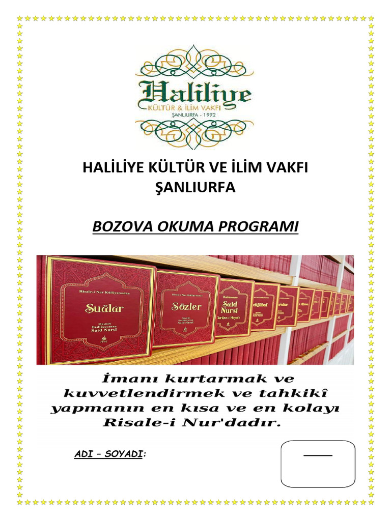 Bozova Lise Program PDF | PDF