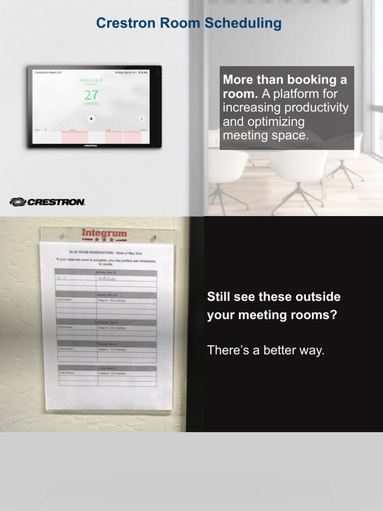 PP Crestron Room Scheduling | PDF