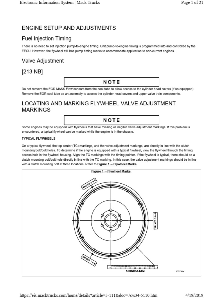 Mack Valve Adjustment | PDF | Screw | Home & Garden