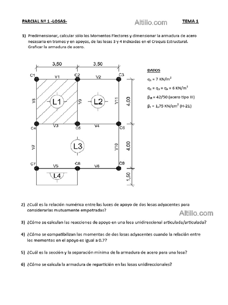 1er Parciales Estructuras 2 | PDF