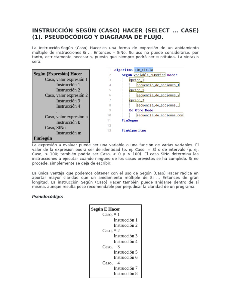 Instrucción Switch | PDF