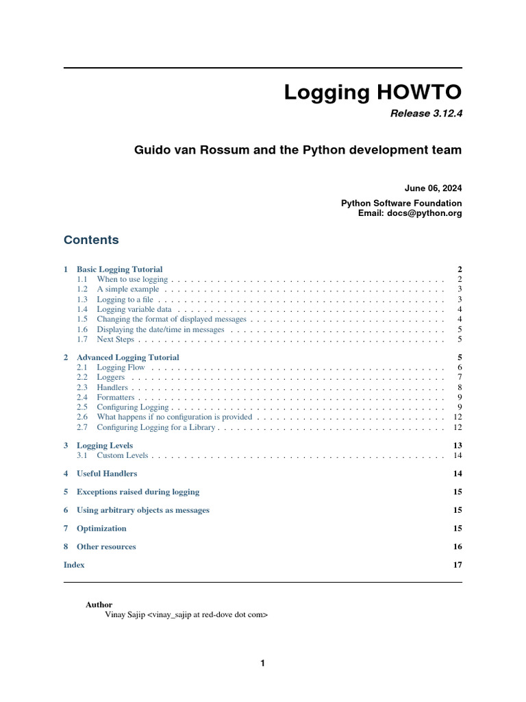Howto Logging | PDF