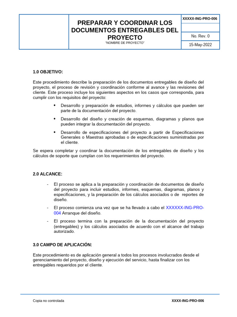 Preparar y Coordinar Los Documentos Entregables Del Proyecto | PDF