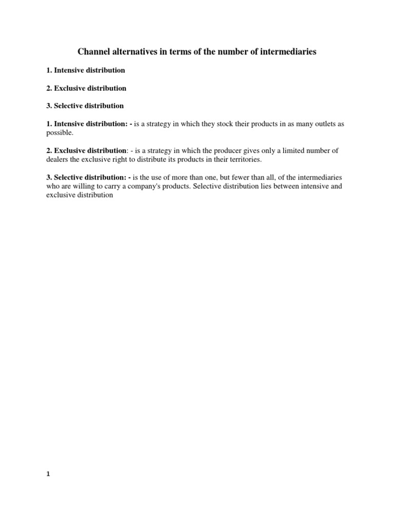 Channel Alternatives | PDF
