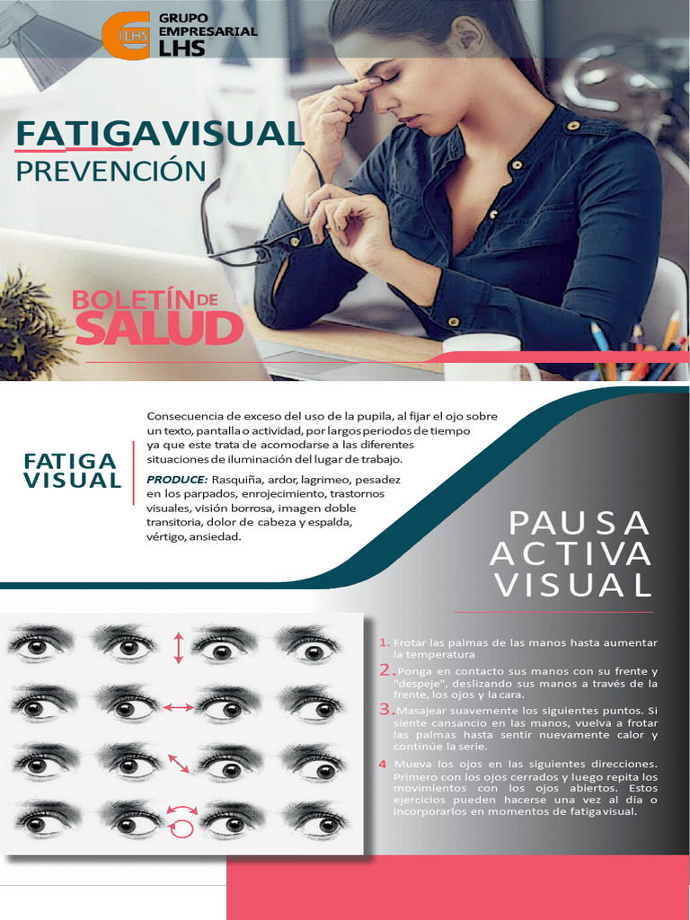 Boletin Pausa Salud Visual Pausa Activa | PDF