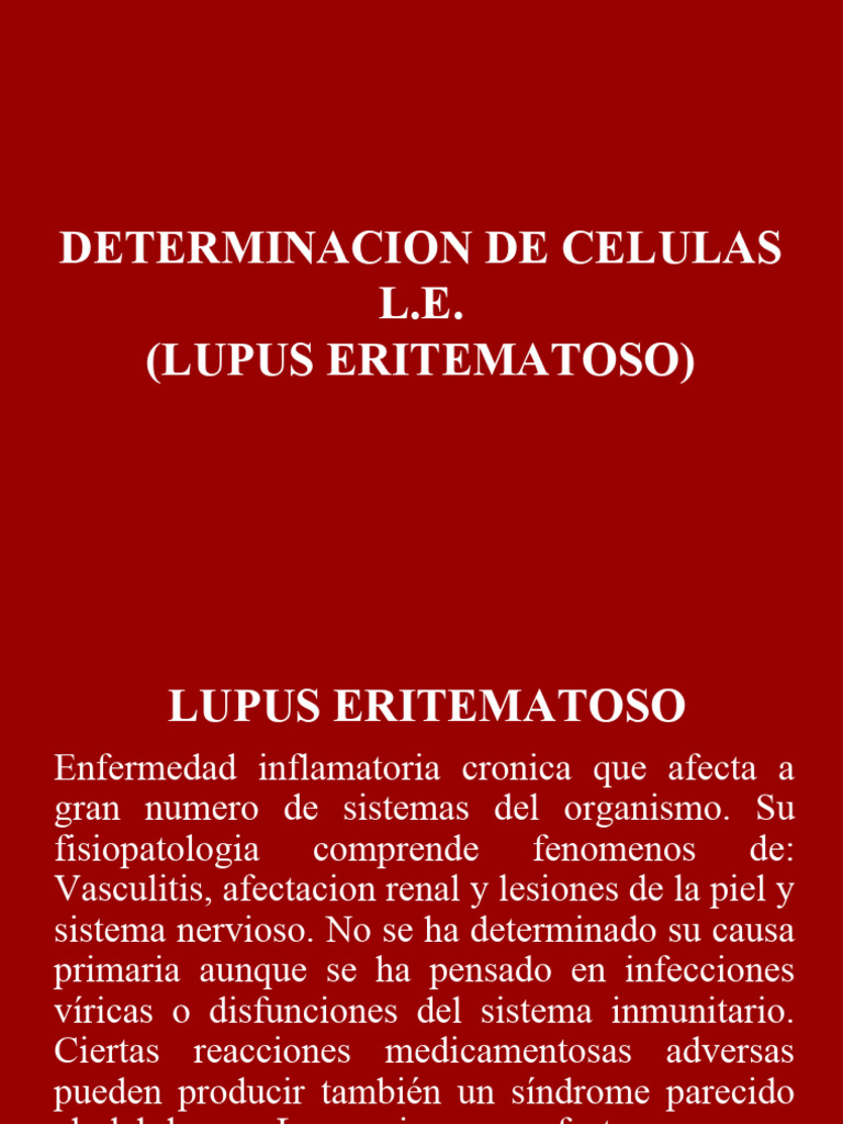 Celulas LE | PDF