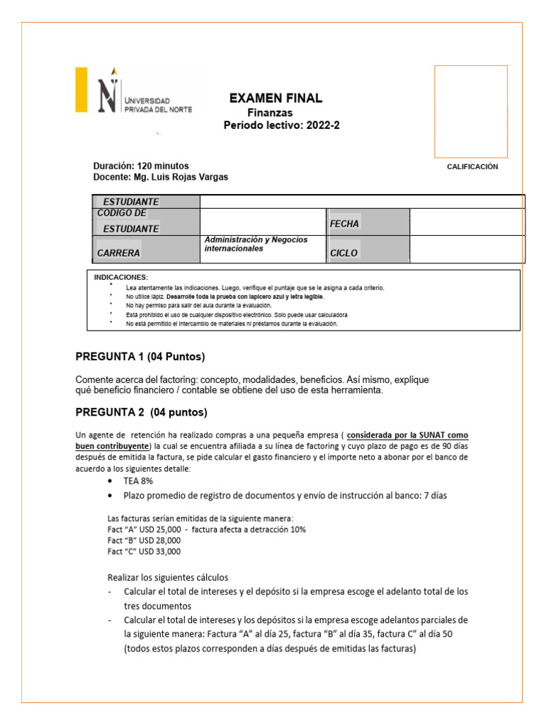 Examen Final UPN 03.12 | PDF