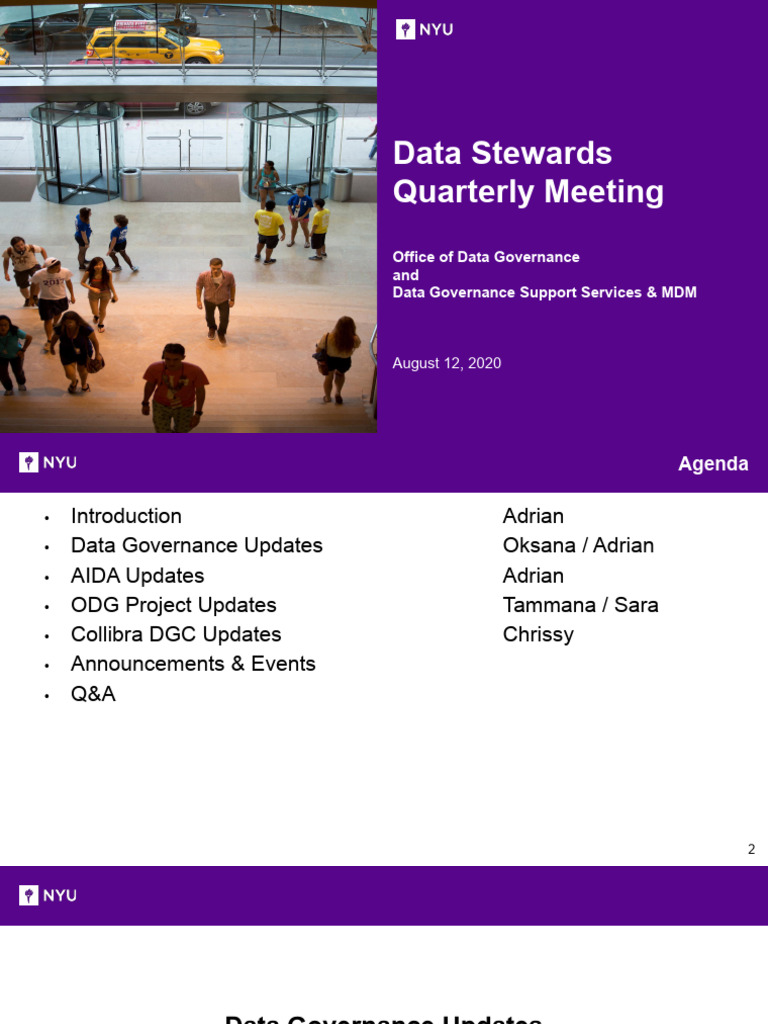 Data Stewards Quarterly Meeting - August 2020 Slides PDF-2 | PDF ...