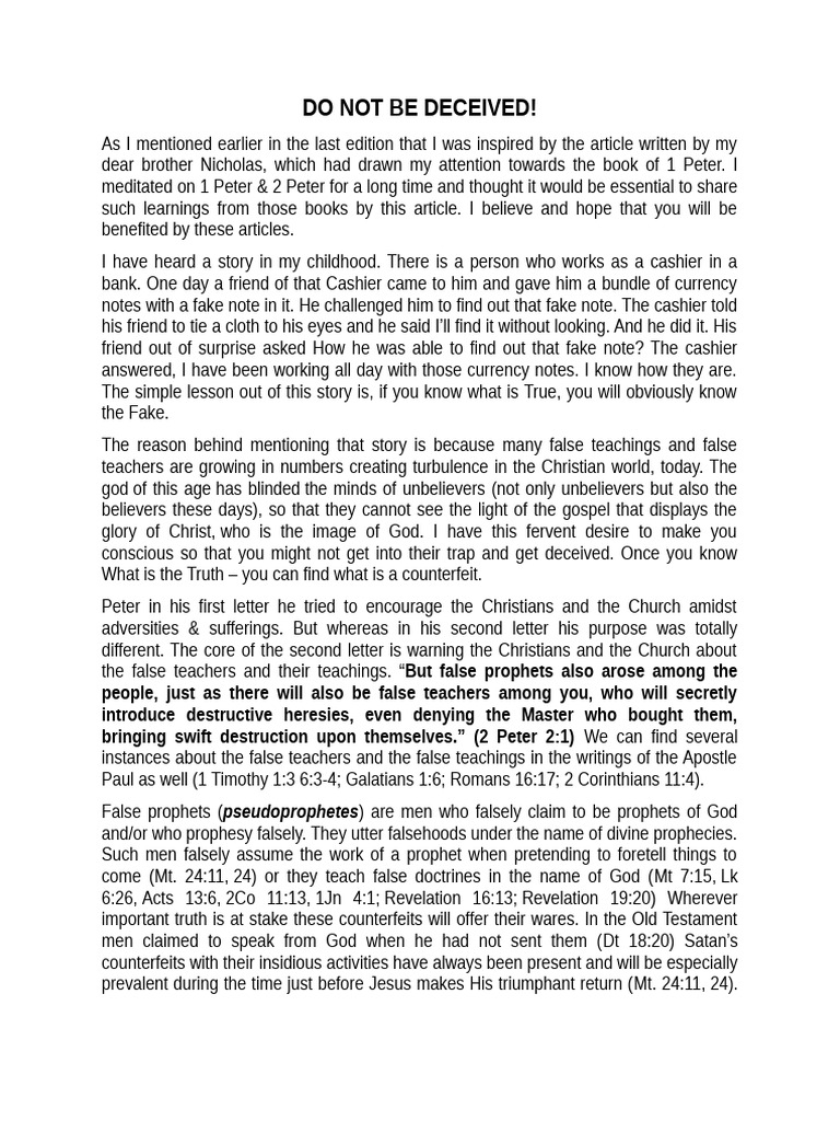 False Teachers | PDF