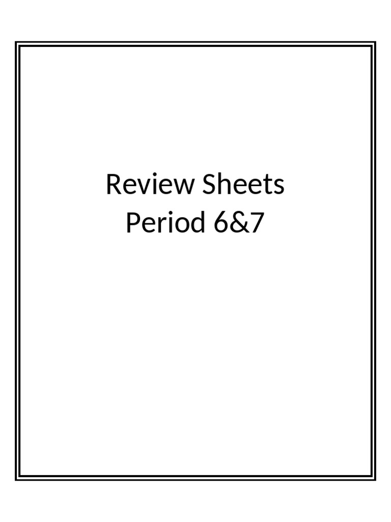 APUSH Review Period 6 and 7 Norris | PDF