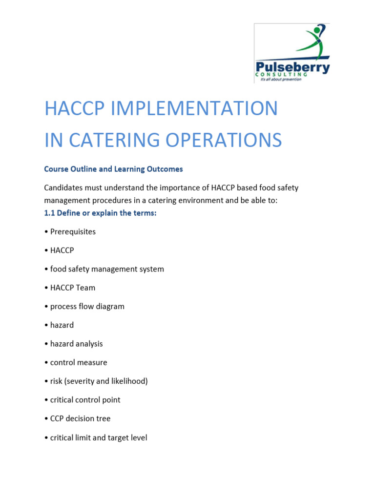 11level3 Awardin HACCP Implementation PDF | PDF