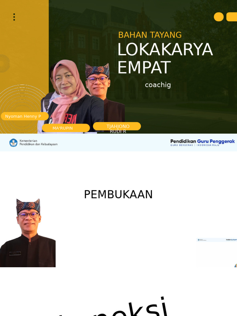 Bahan Tayang lokakarya 4 | PDF