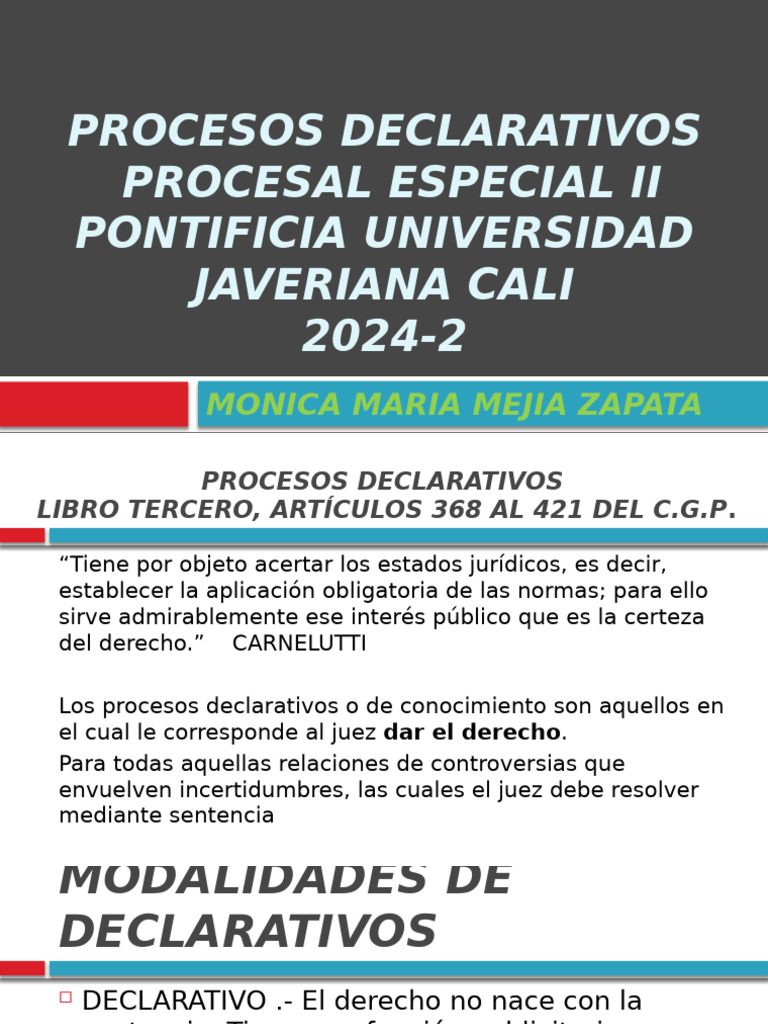 Procesos Declarativos Verbal y Verbal Sumario Primer Modulo | PDF