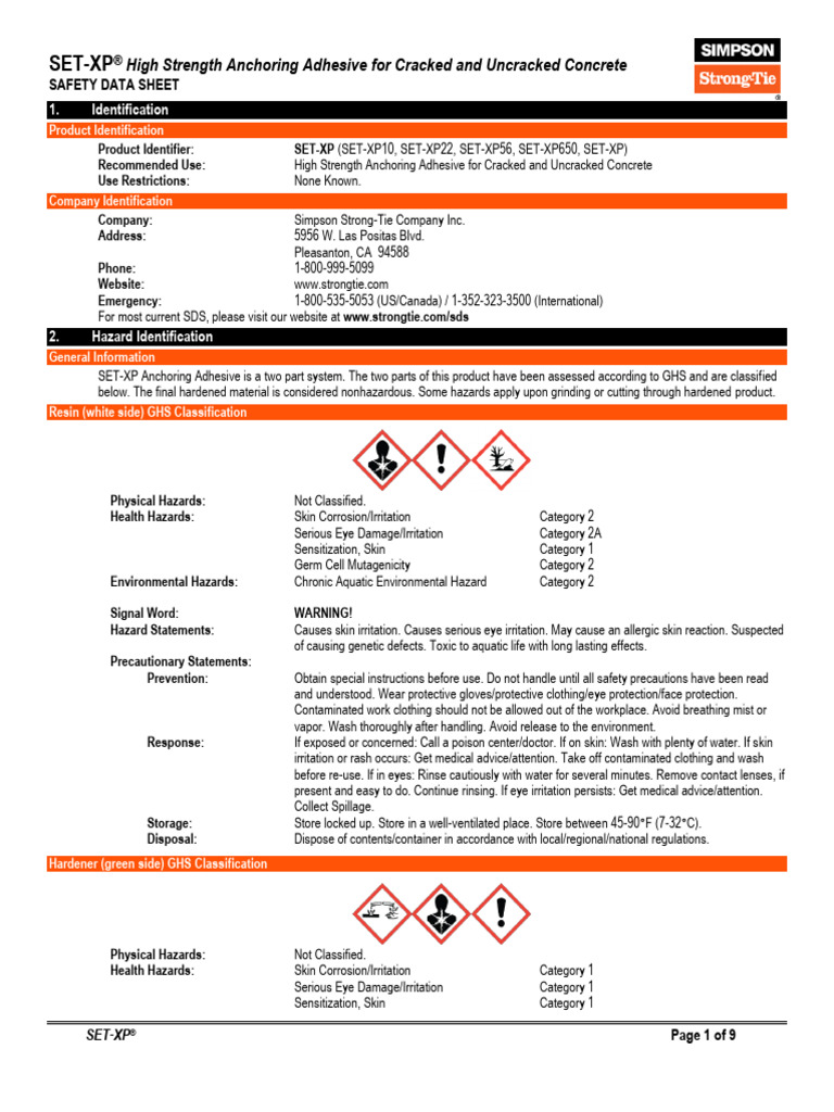 SET-XP Simpson SDS | PDF