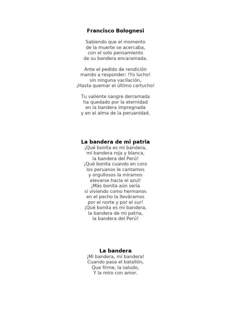 Poesias Por El Dia de La Bandera | PDF