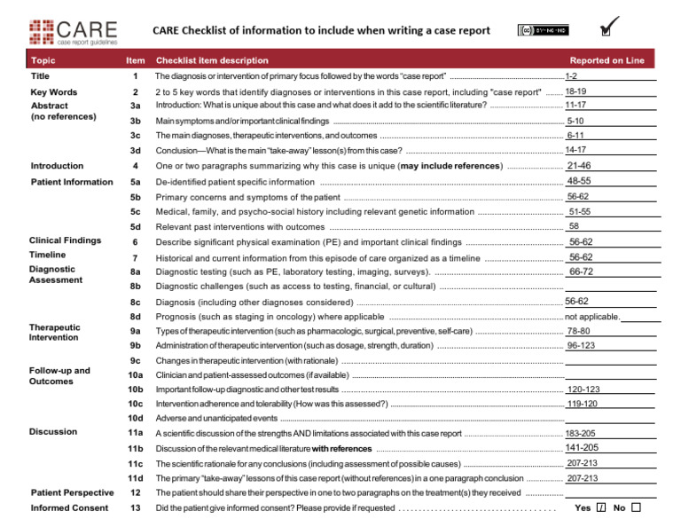 CARE-checklist-MIH Case Report | PDF | Medical Diagnosis | Technology ...