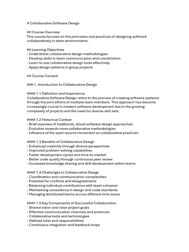 Collaborative Software Design | PDF