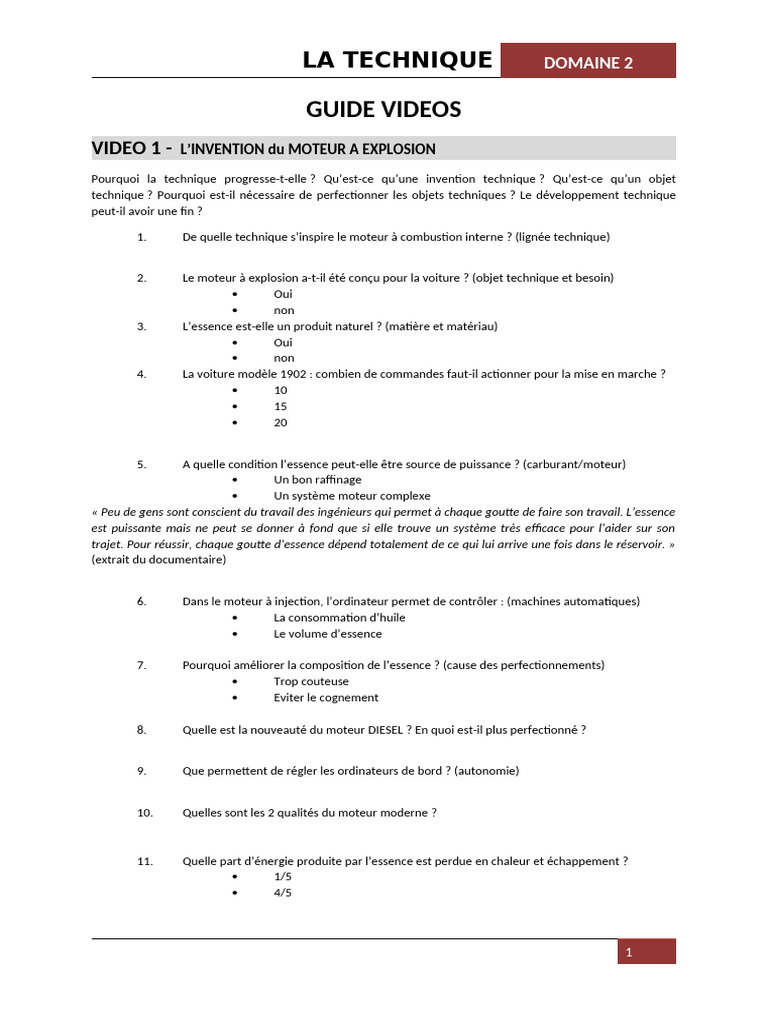 Guide Video Technique 2023 | PDF