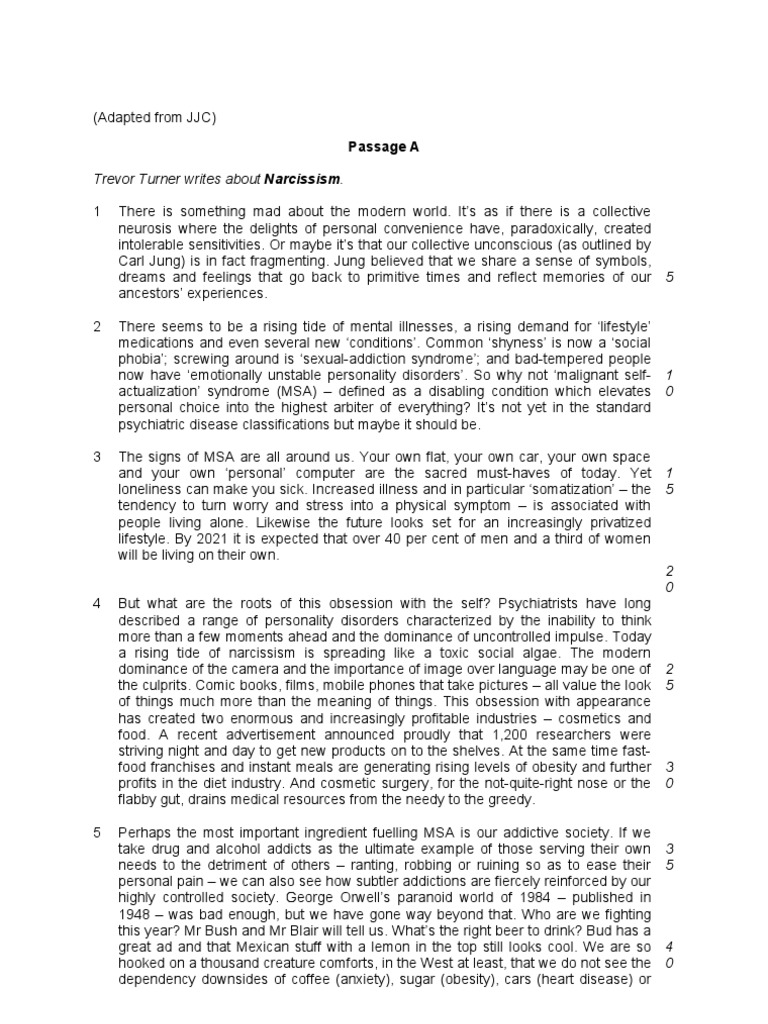A-Level General Paper AQ Practice | PDF | Neurosis | Mental Disorder