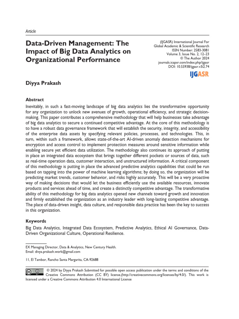 Data-Driven Management The Impact of Big Data Anal | PDF Data-Driven Management The Impact of Big Data Anal | PDF