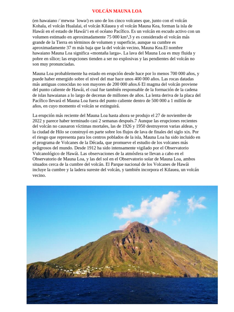 Volcán Mauna Loa | PDF