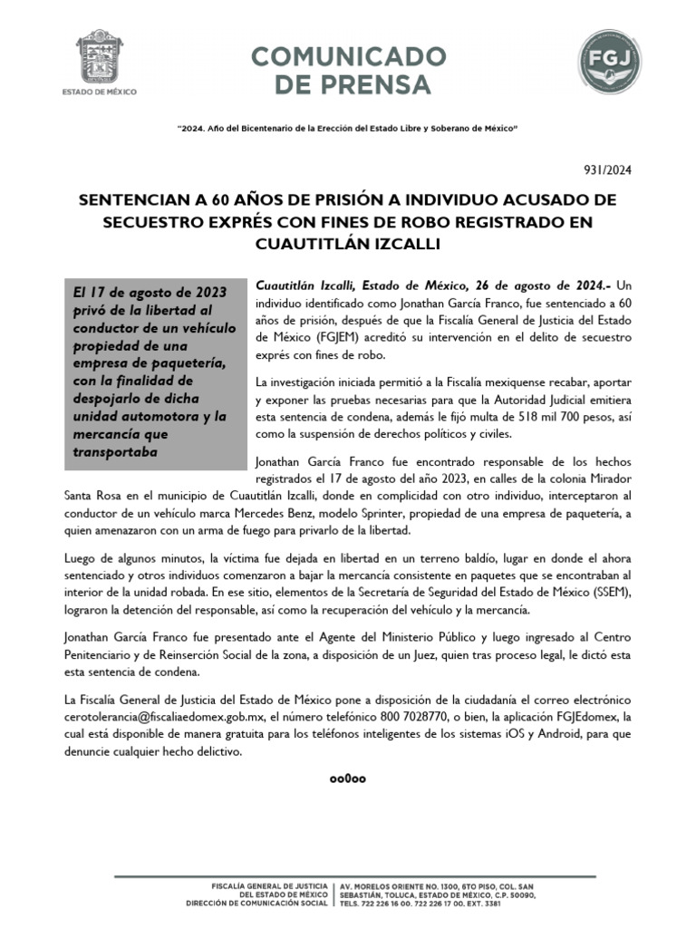 Comunicado 931 2024 | PDF
