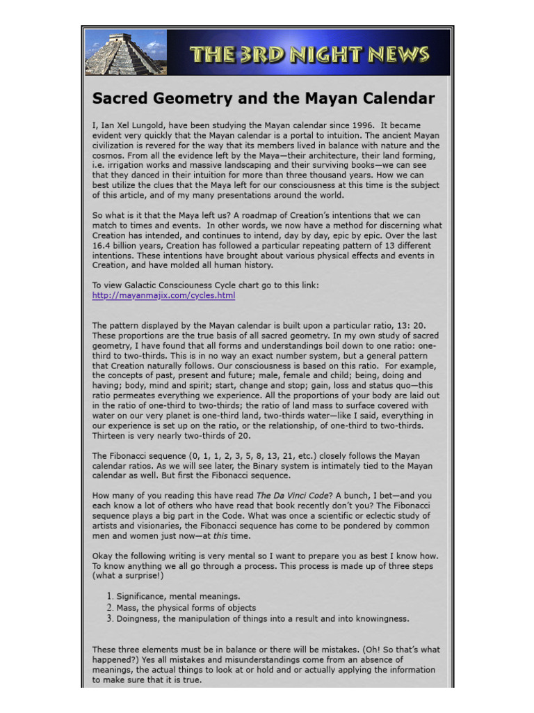 Mayan Majix Sacred Geometry | PDF