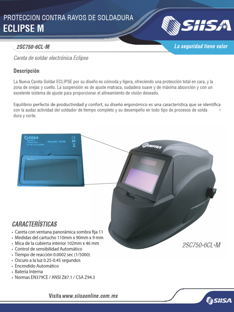 Ficha Tecnica Caretas Eclipse | PDF