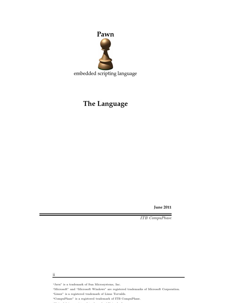 Pawn Language Guide | PDF | Parameter (Computer Programming) | Subroutine