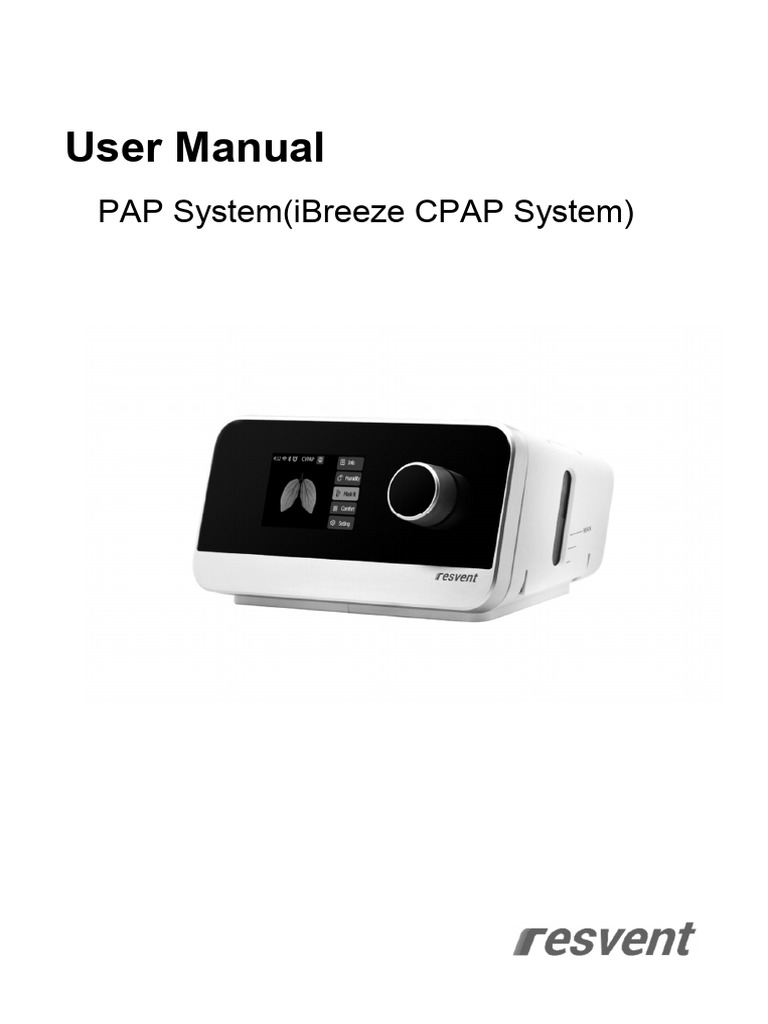 Resvent Ibreeze Auto Cpap User Manual Pdf