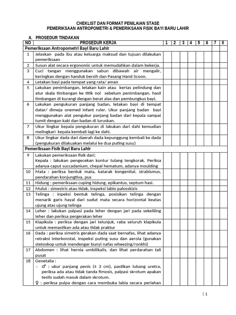 STASE Antropometri Dan Pemfis BBL | PDF | Kesehatan Holistik | Sains & Matematika