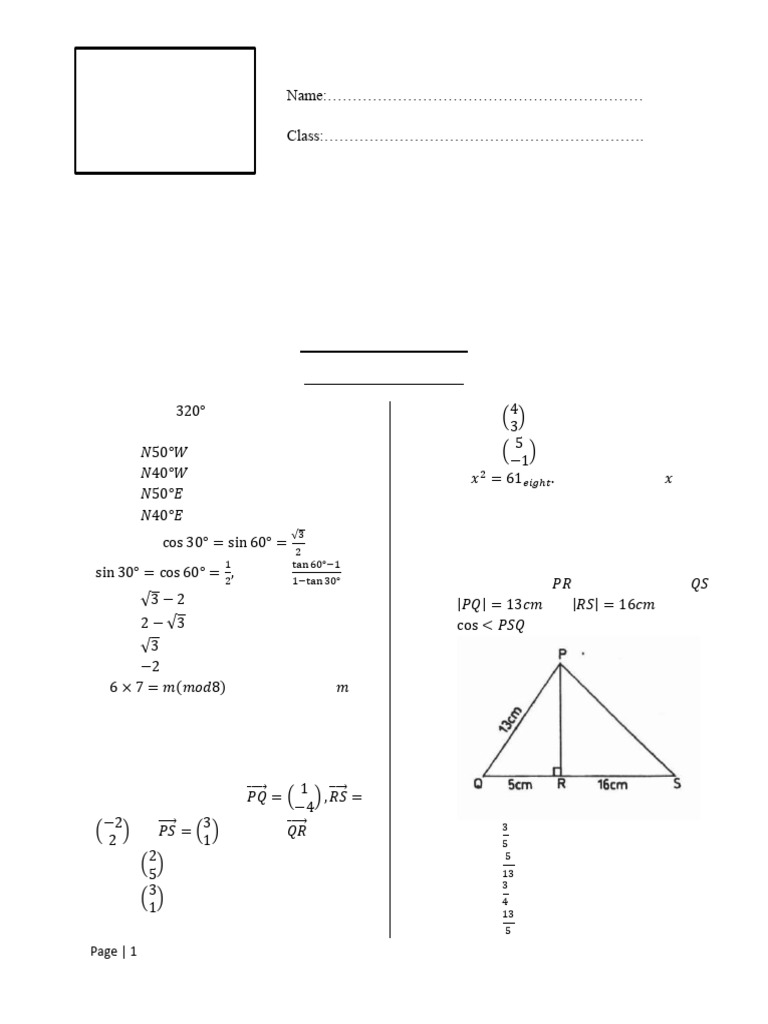 End of Sem | PDF | Significant Figures | Equations