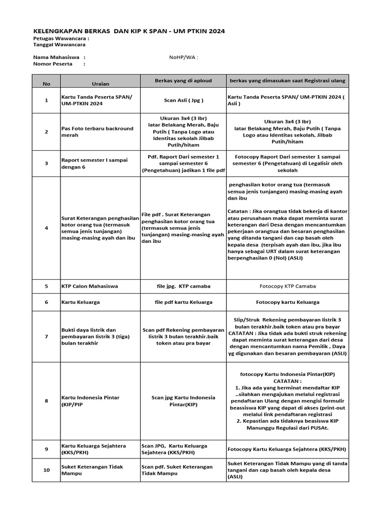 Berkas Registrasi Ulang Span, Um Dan Lokal Mandiri | PDF