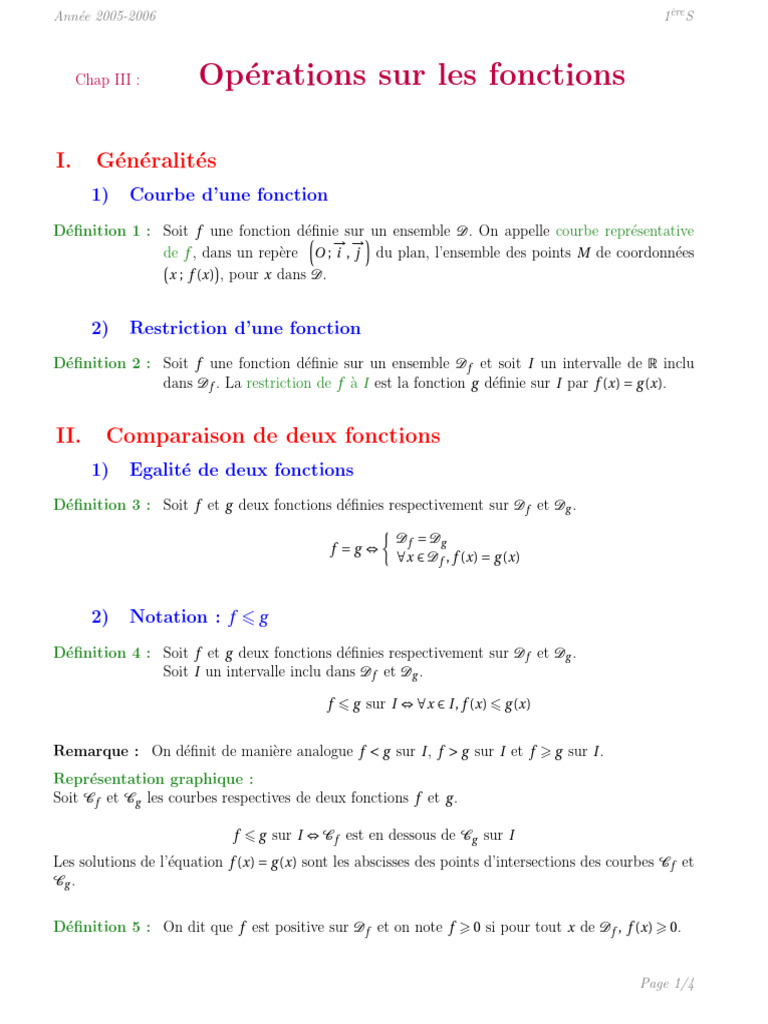 Chap3 Fonctions | PDF