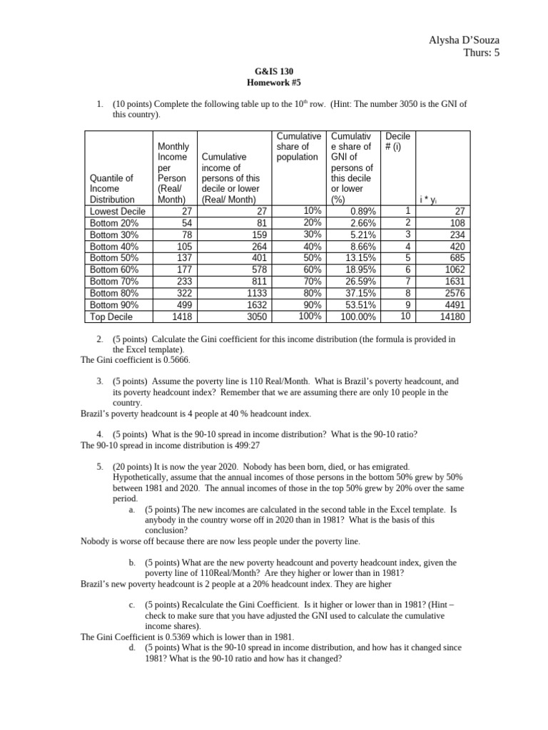 HW #5 Questions | PDF