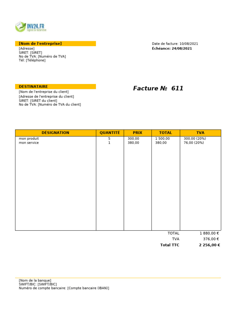 Modele Facture Open Office | PDF