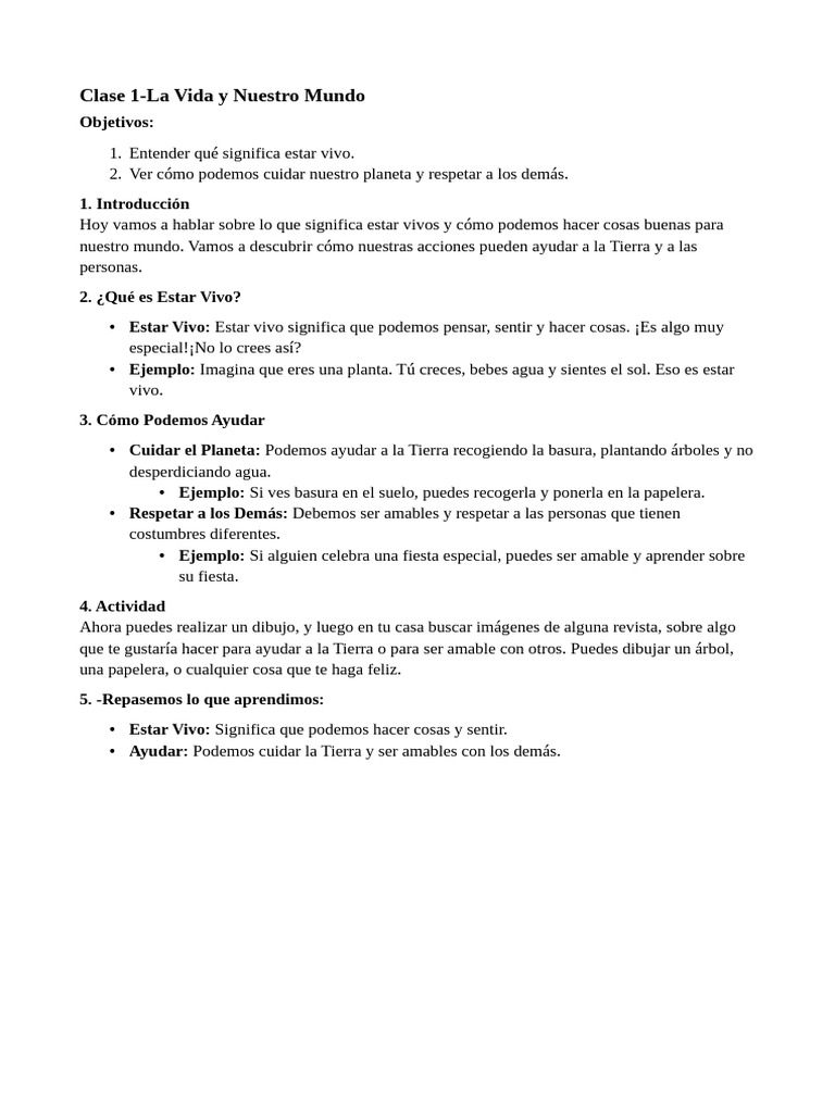 Clase 1-La Vida y Nuestro Mundo - Adapt | PDF