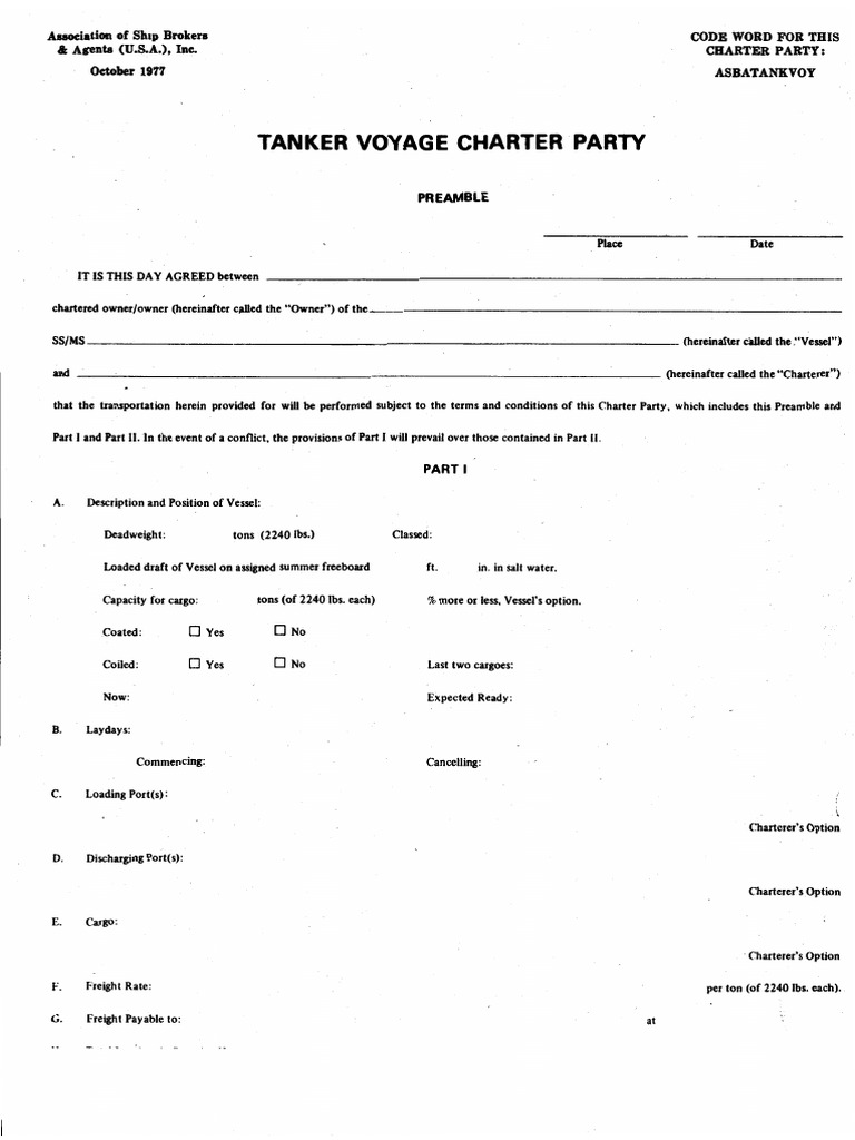 Póliza Asbatankvoy | PDF