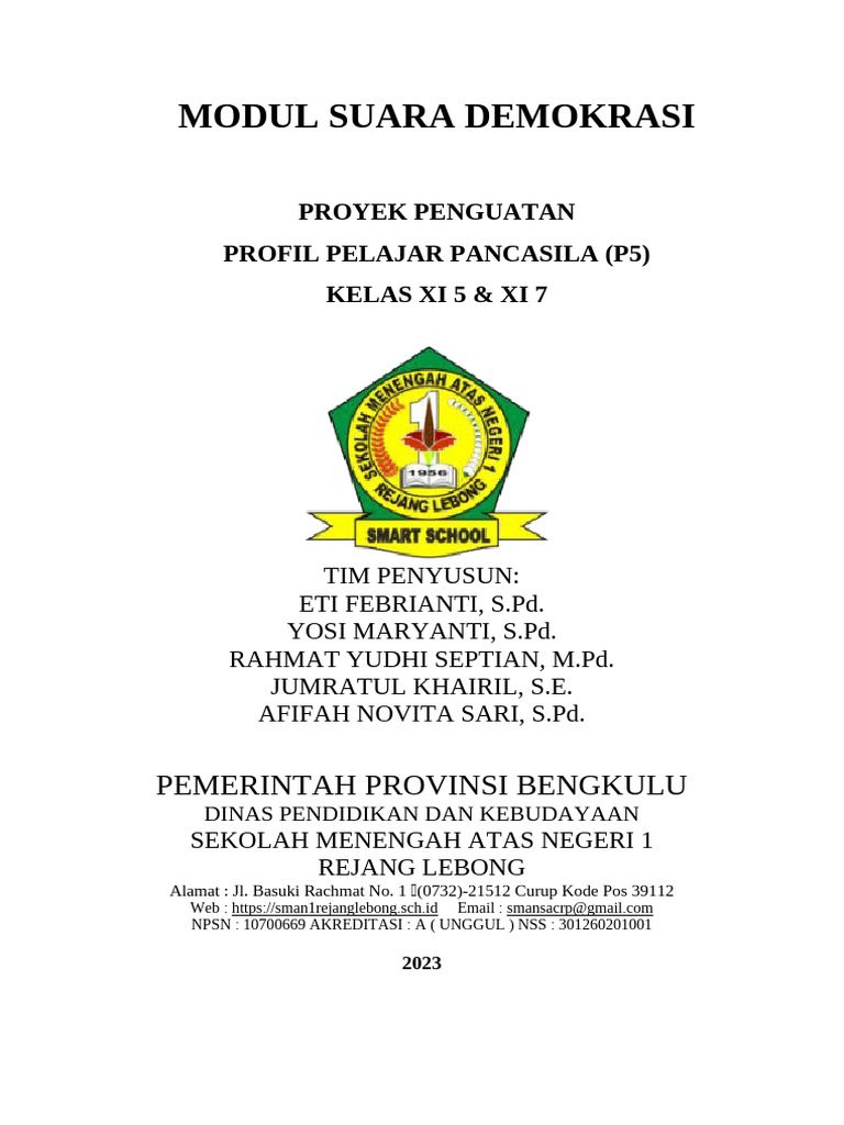 Modul Suara Demokrasi P5 Xi 5 & 7 | PDF