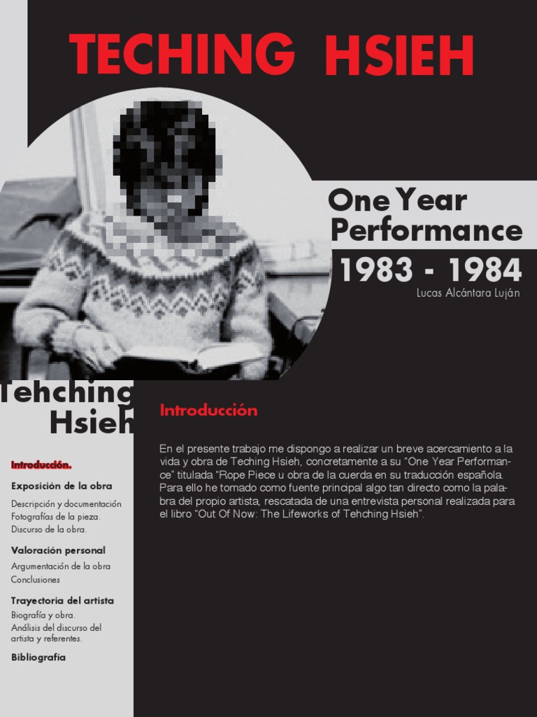 Tehching Hsieh - Lucas Alcántara Luján | PDF | Fotografía aérea | Biografía