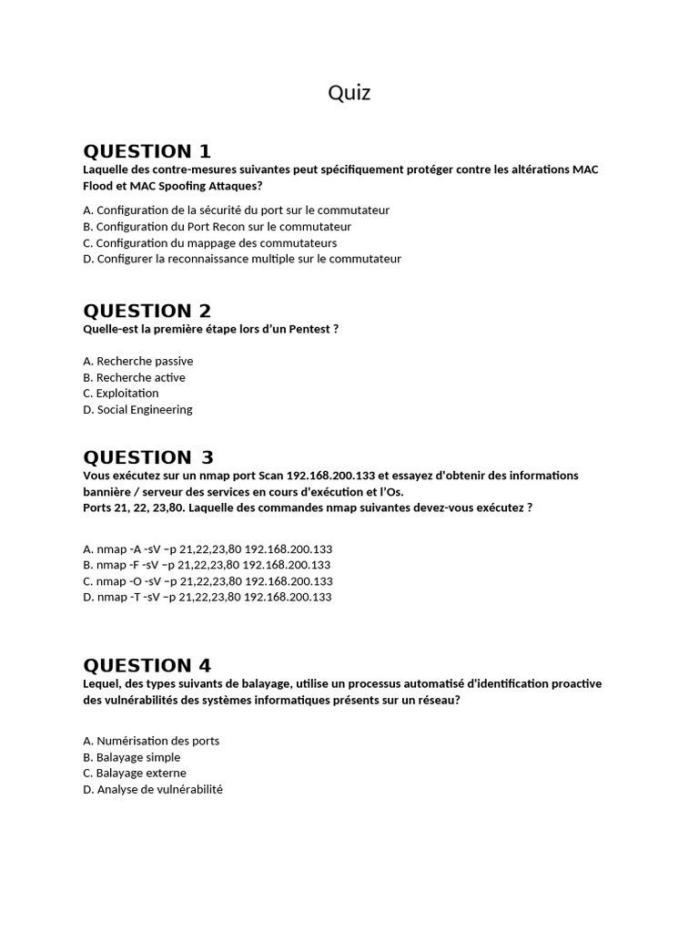 QCM | PDF