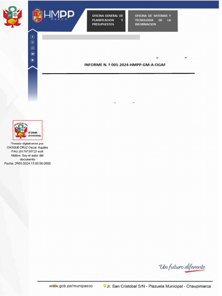 Informe #0009-2024-Hmpp-Gm-Gpp-Sgis Oacc | PDF