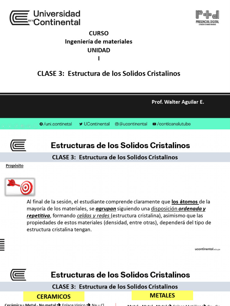 CLASE 3 - Estructura Cristalina y Amorfas - 15 | PDF