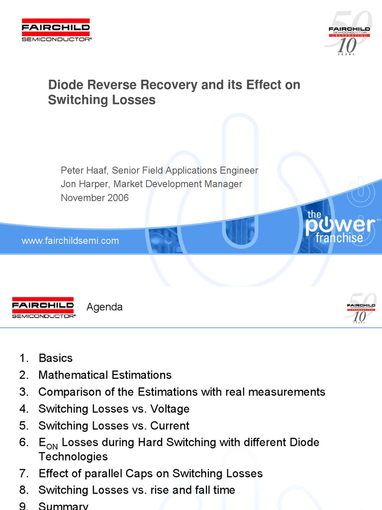Diode Reverse Recovery Switching Losses | Download Free PDF | Diode ...