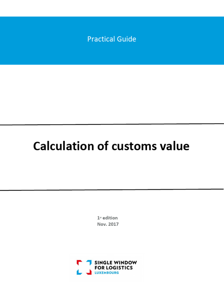 calculation of customs value | PDF