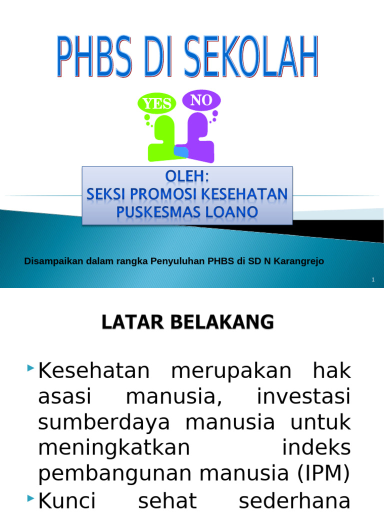 Penyuluhan PHBS SD N Karangrejo | PDF