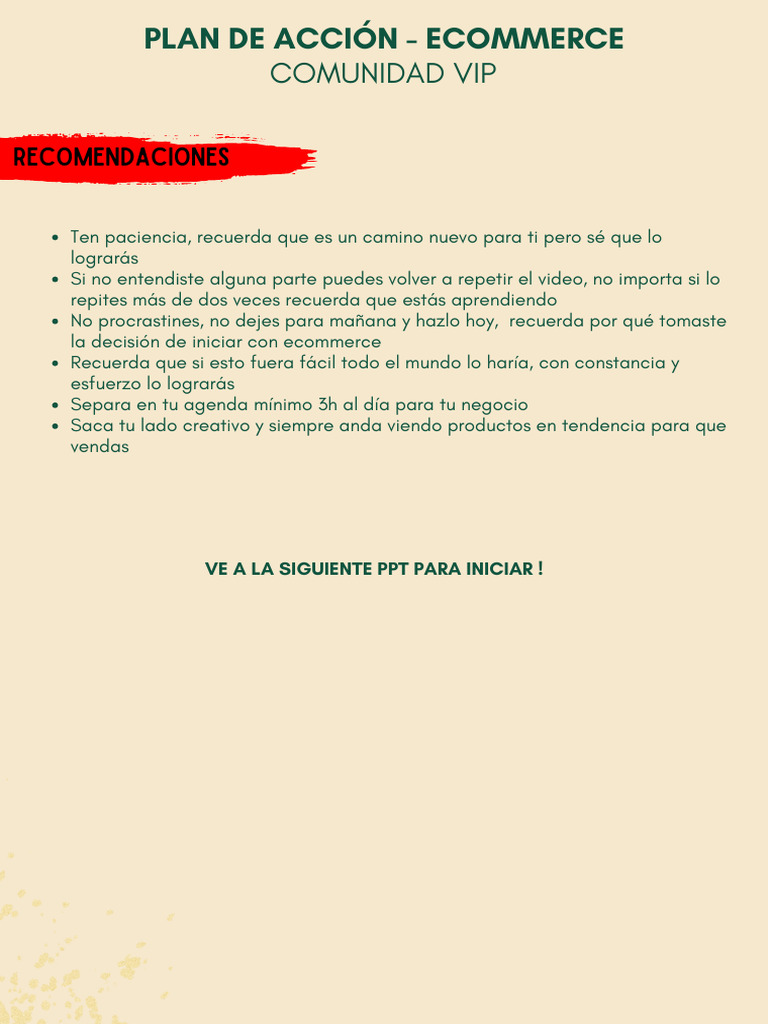 Plan de Acción - Ecommerce Top Nro 01 | PDF